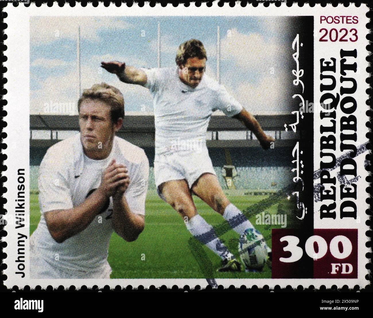 Rugby footballer Johnny Wilkinson on british postage stamp Stock Photo ...