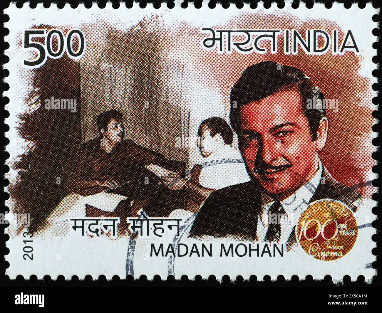 Bollywood personality Madan Mohan on indian postage stamp Stock Photo ...