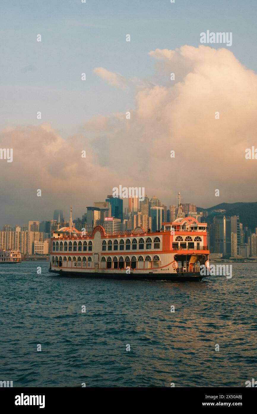 In a throwback to yesteryears, an old-school orange ferry takes center ...