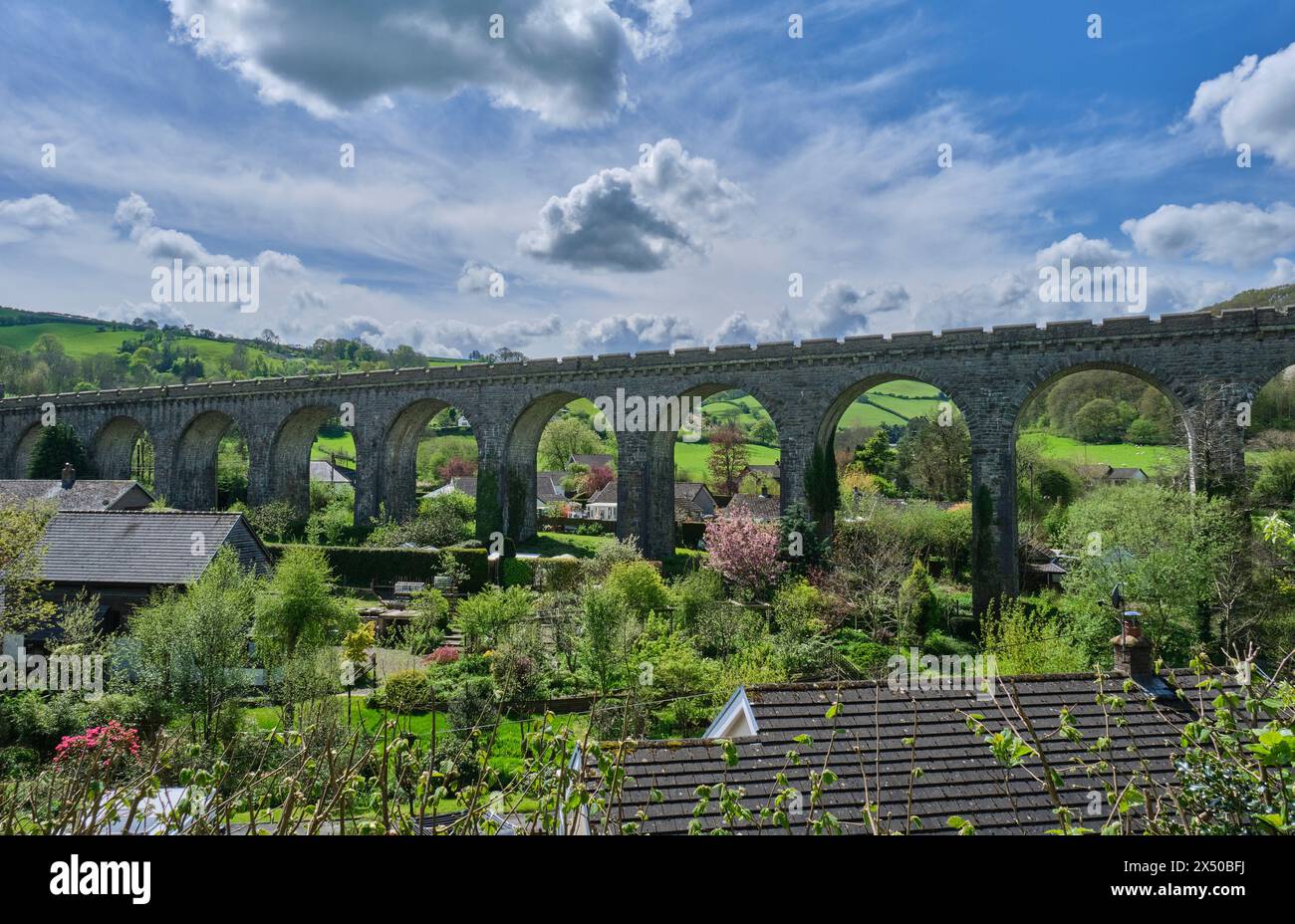 Knucklas Viaduct, Knucklas, Wales Stock Photo - Alamy