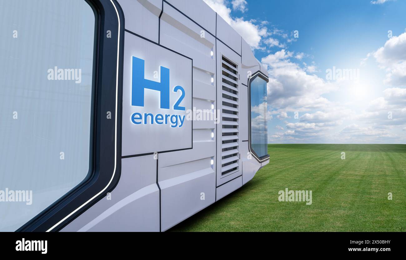 Concept of futuristic modular house powered with green hydrogen energy ...