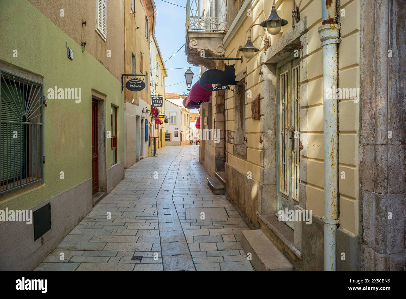 krk, croatia, 1 may 2024, street in the old town *** krk, kroatien, 1 ...