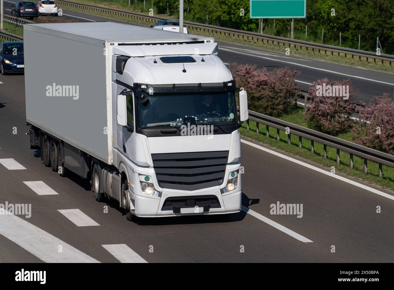 Truck semi trailer driving hi-res stock photography and images - Alamy