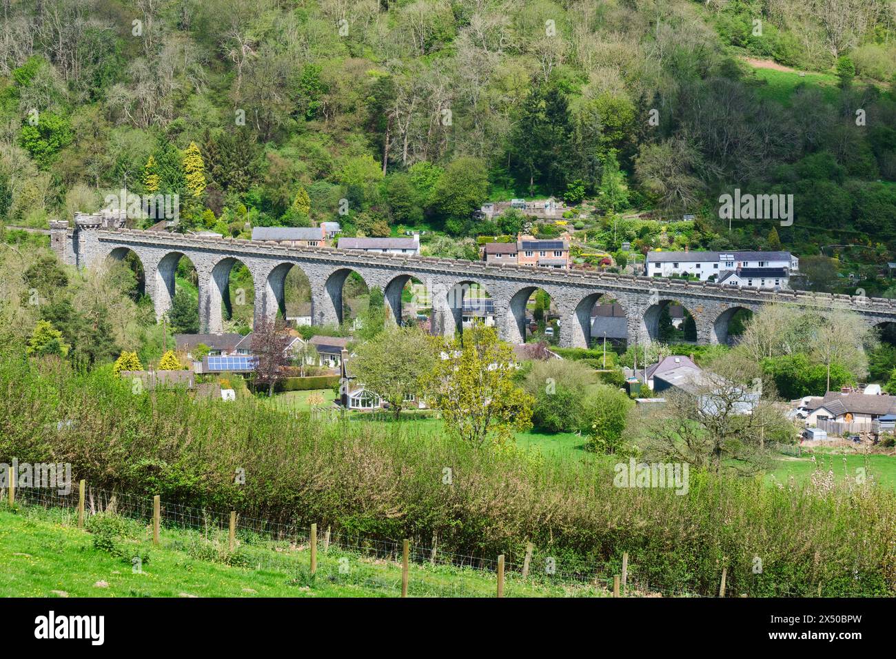 Knucklas Viaduct, Knucklas, Wales Stock Photo - Alamy