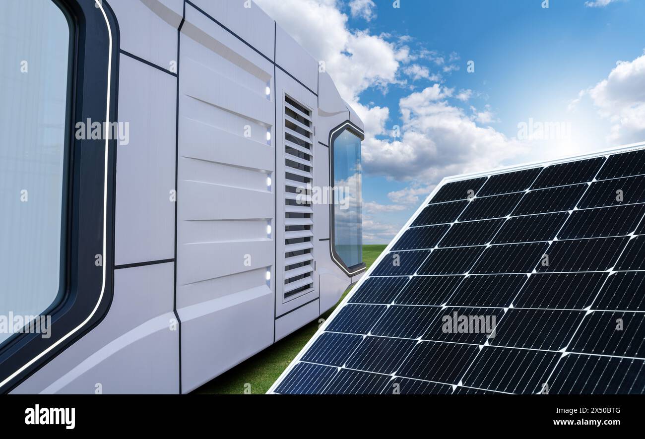 Concept of futuristic zero emission modular house powered with ...