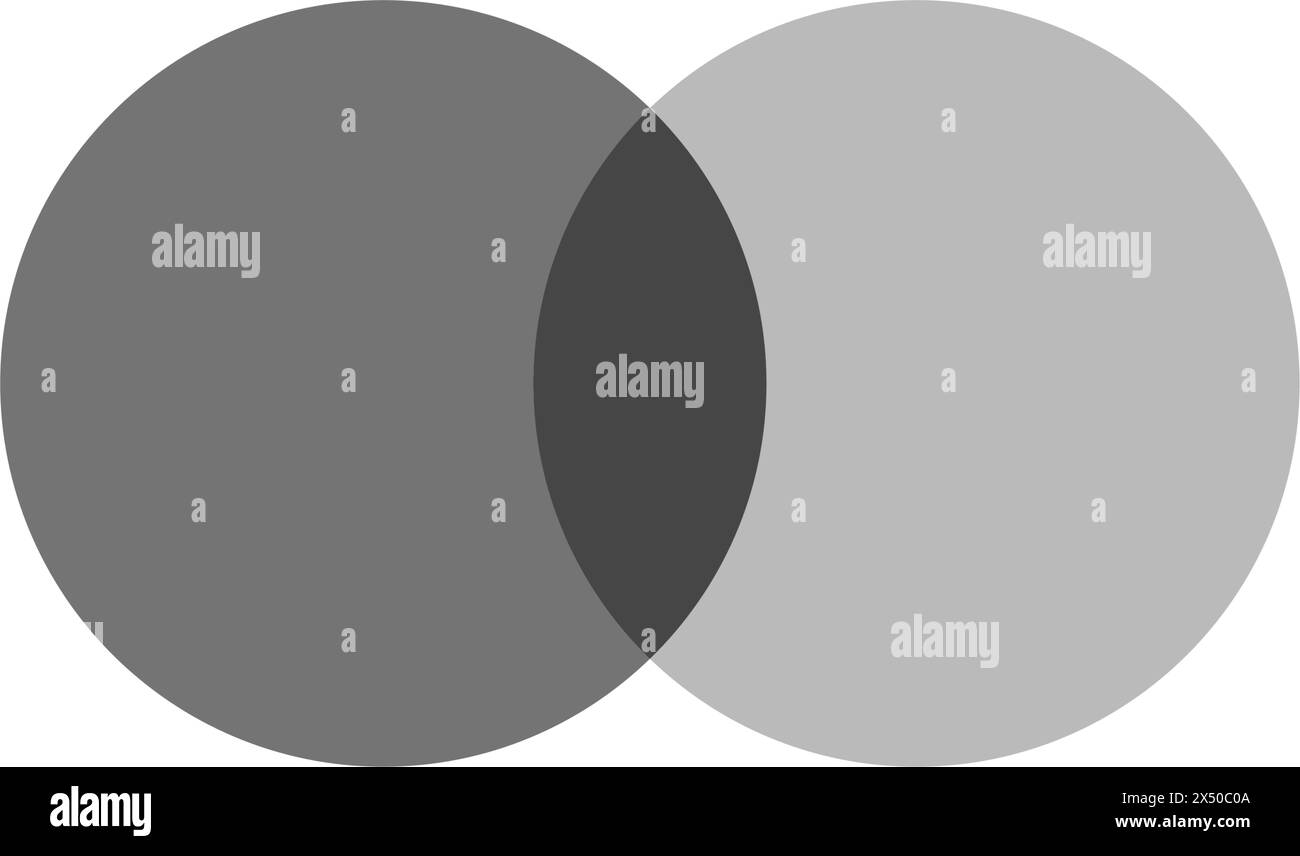Relationship Venn diagram with 2 intersecting circles Stock Vector ...