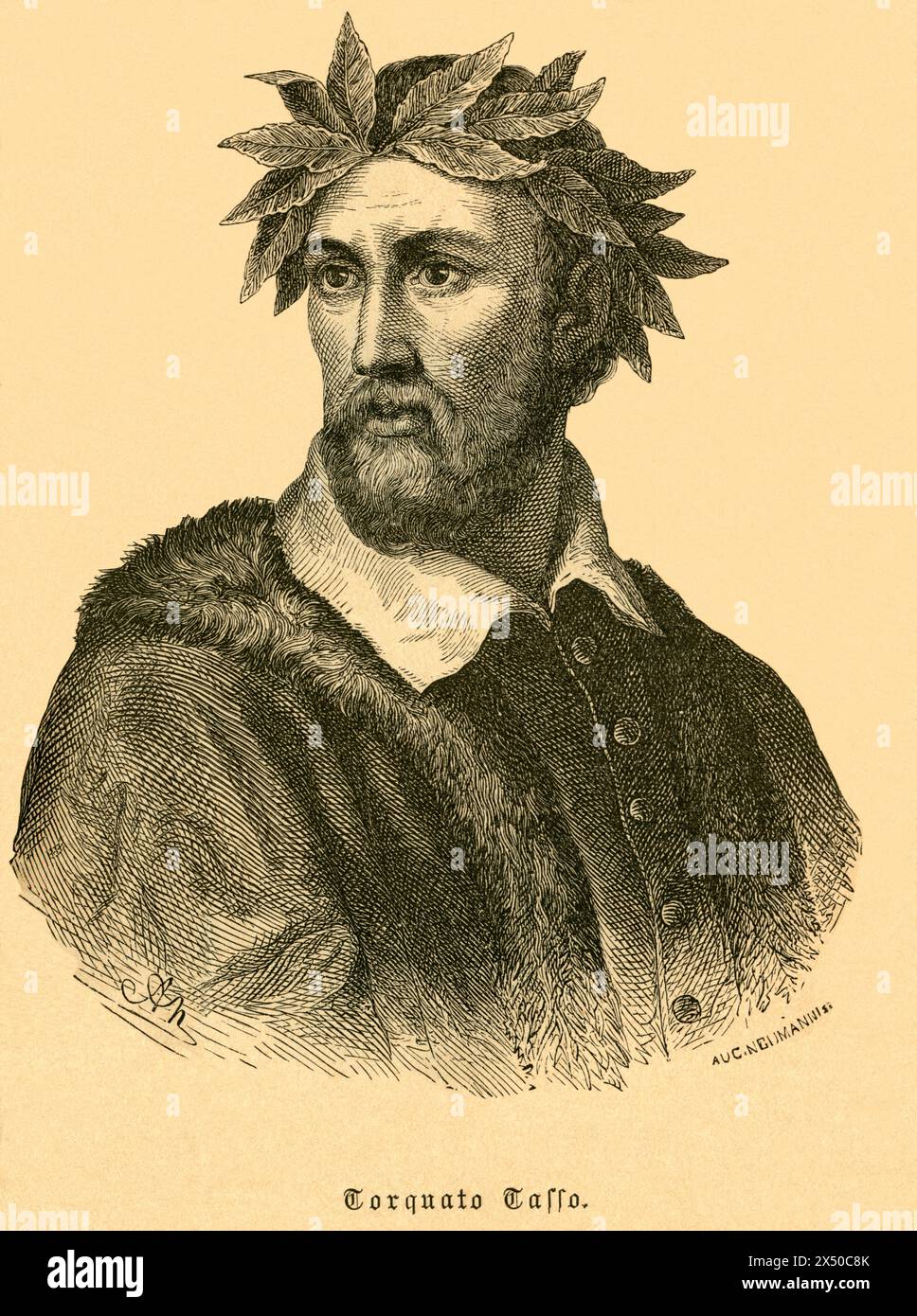 portrait of the Italian poet Torquato Tasso, Italy, Sorrento, ARTIST'S ...