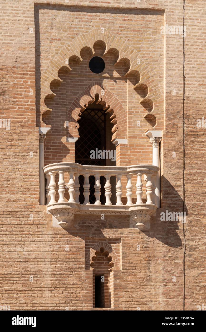 Balcony of the Giralda which is the bell tower of Seville Cathedral ...