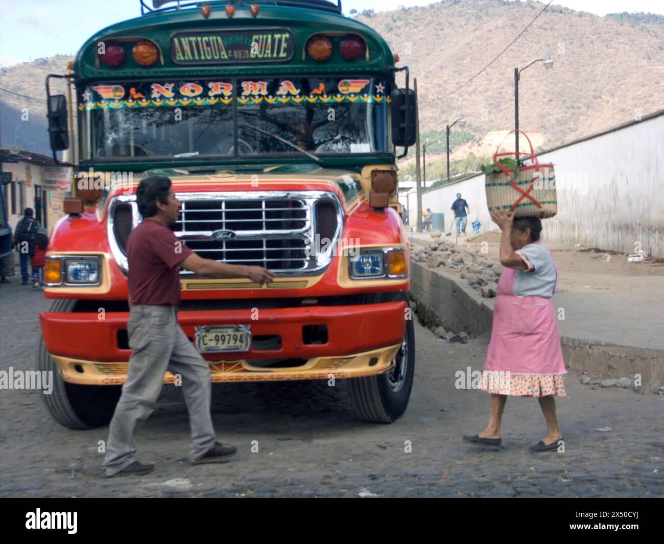 January, 2005 former American school buses, which now serve as ...