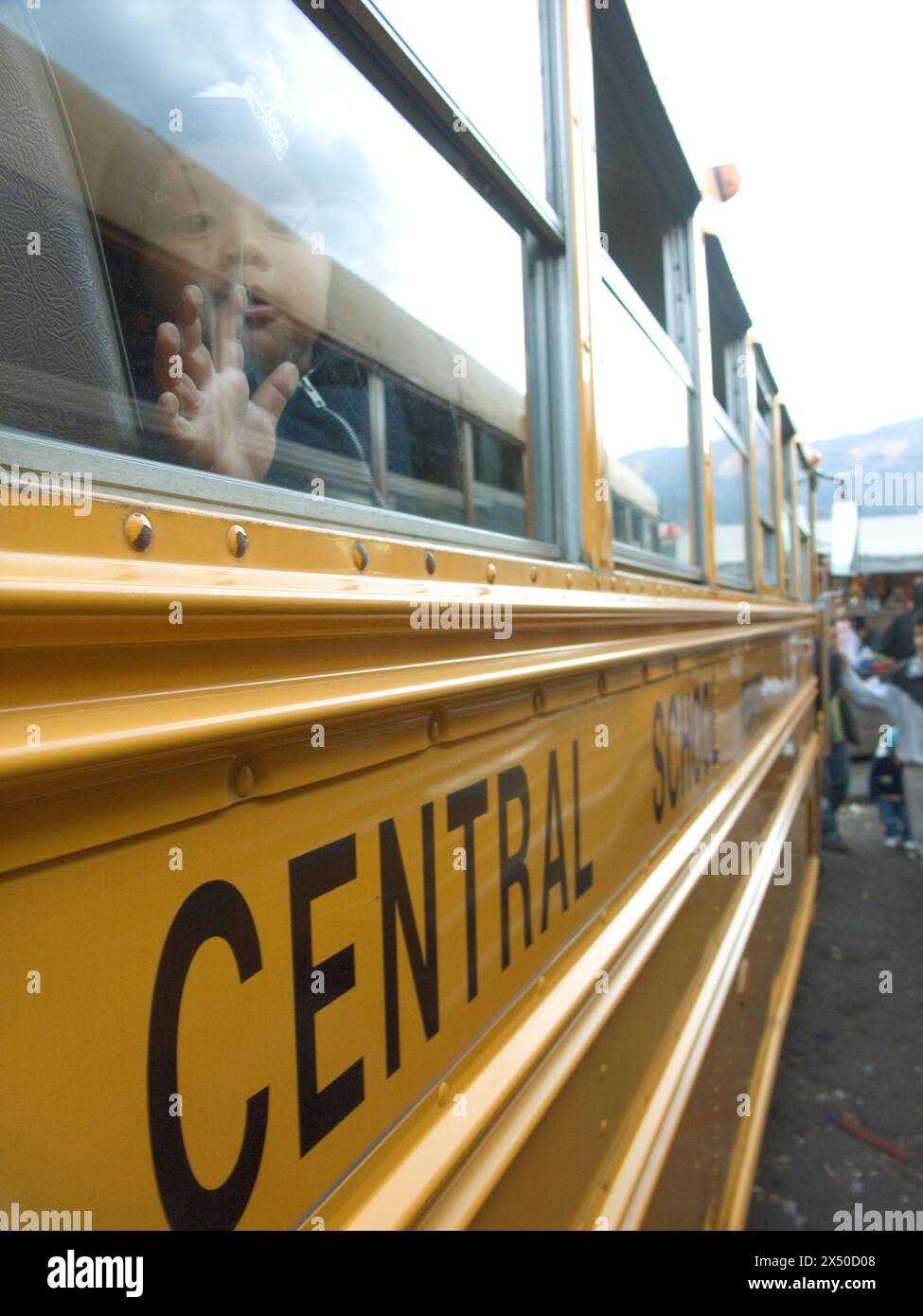 January, 2005 former American school buses, which now serve as ...