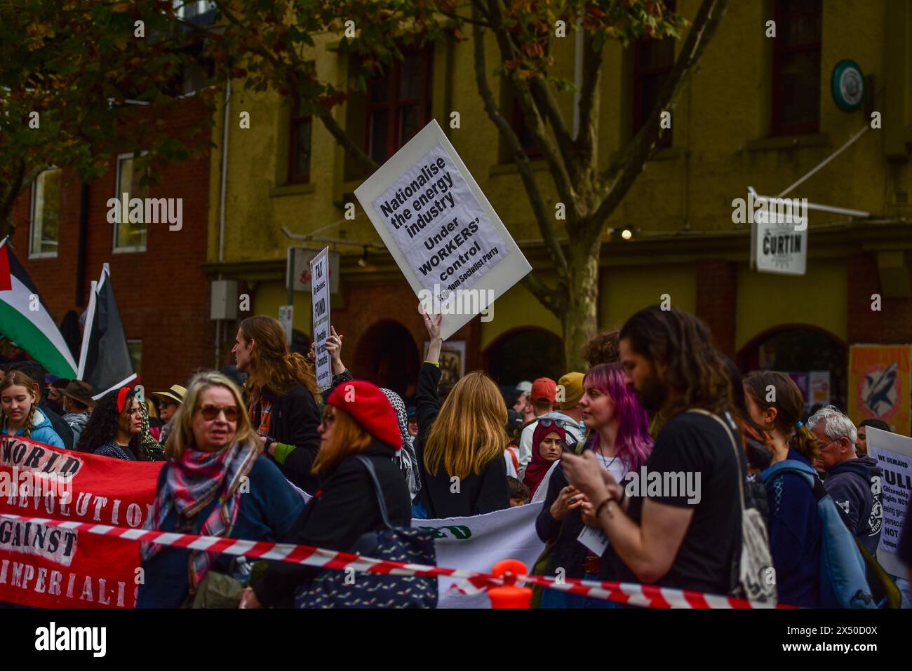 Melbourne, Australia. 05th May, 2024. Trades unionists and socialists ...