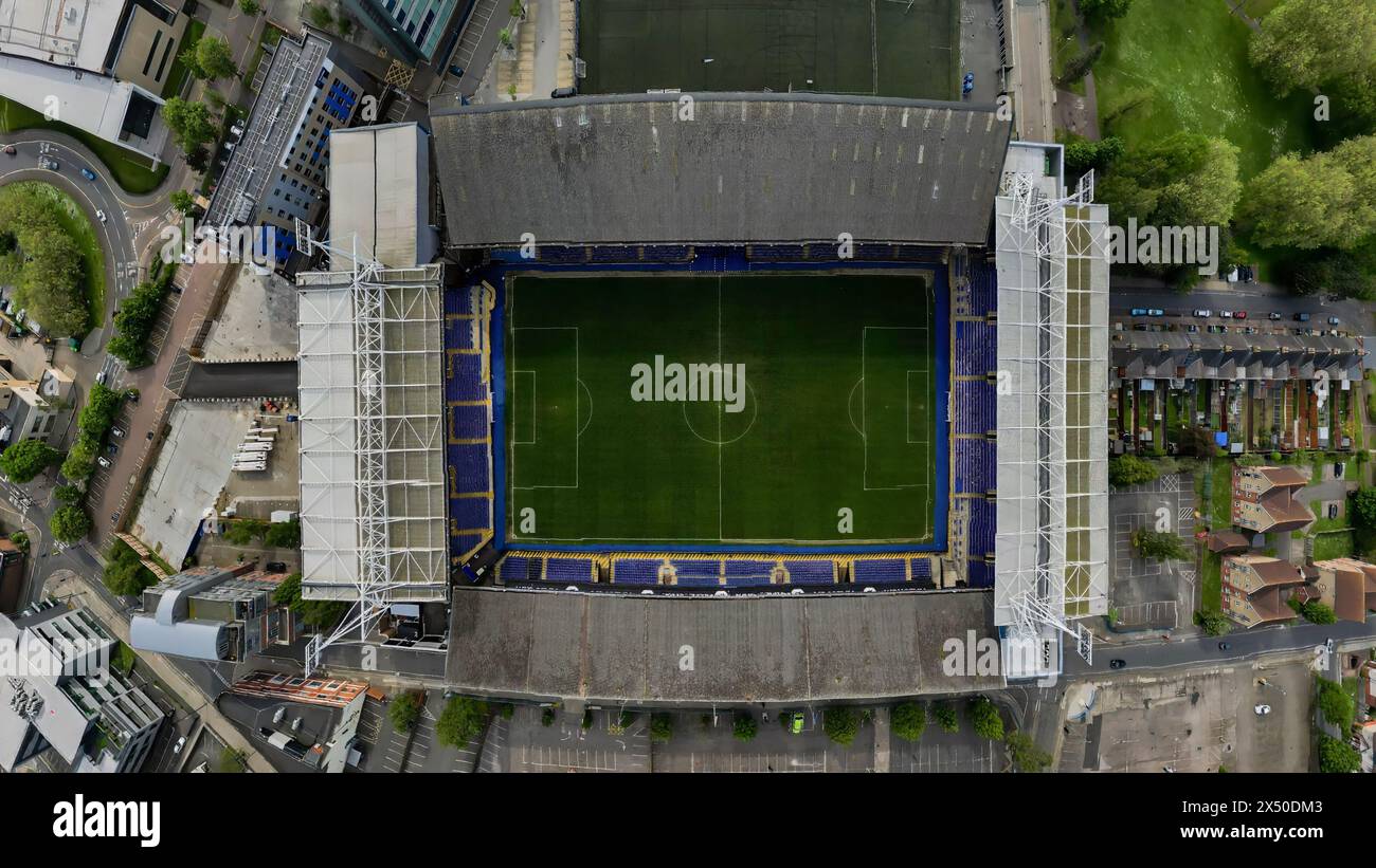 An aerial view of Portman Road, the home of Ipswich Town Football Club ...