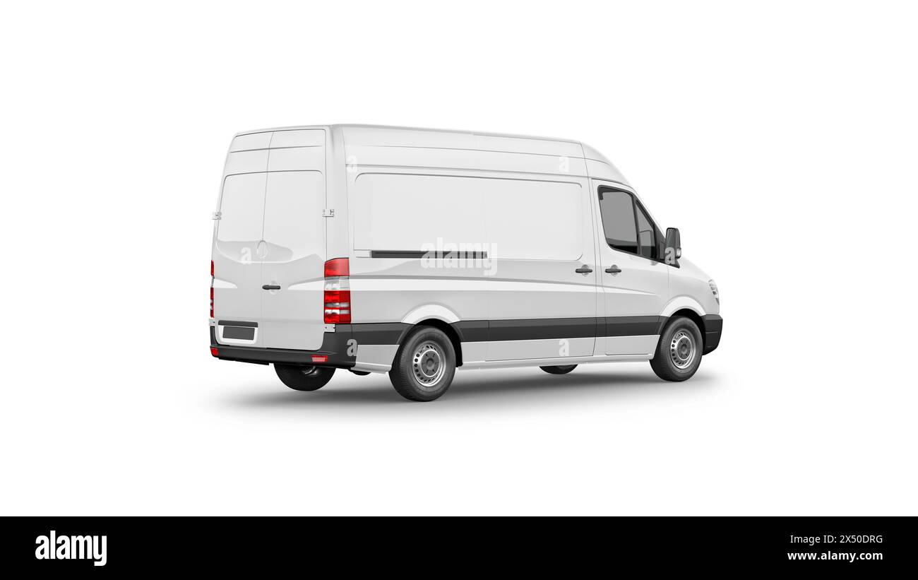 Panel Van Mockup 3D Rendering Stock Photo - Alamy
