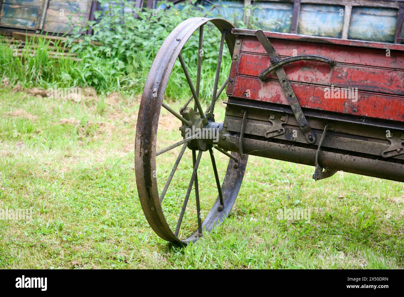 An old carriage in the farmyard Stock Photo - Alamy