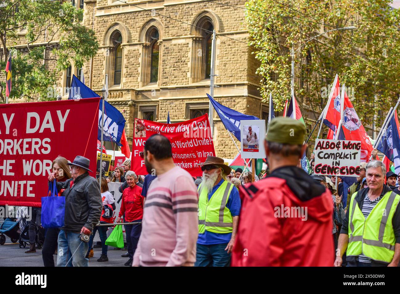 Melbourne, Australia. 05th May, 2024. Representatives of Trade Unions ...