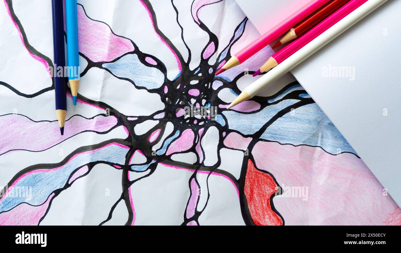Neurographic art therapy draws intricate patterns, enhancing ...