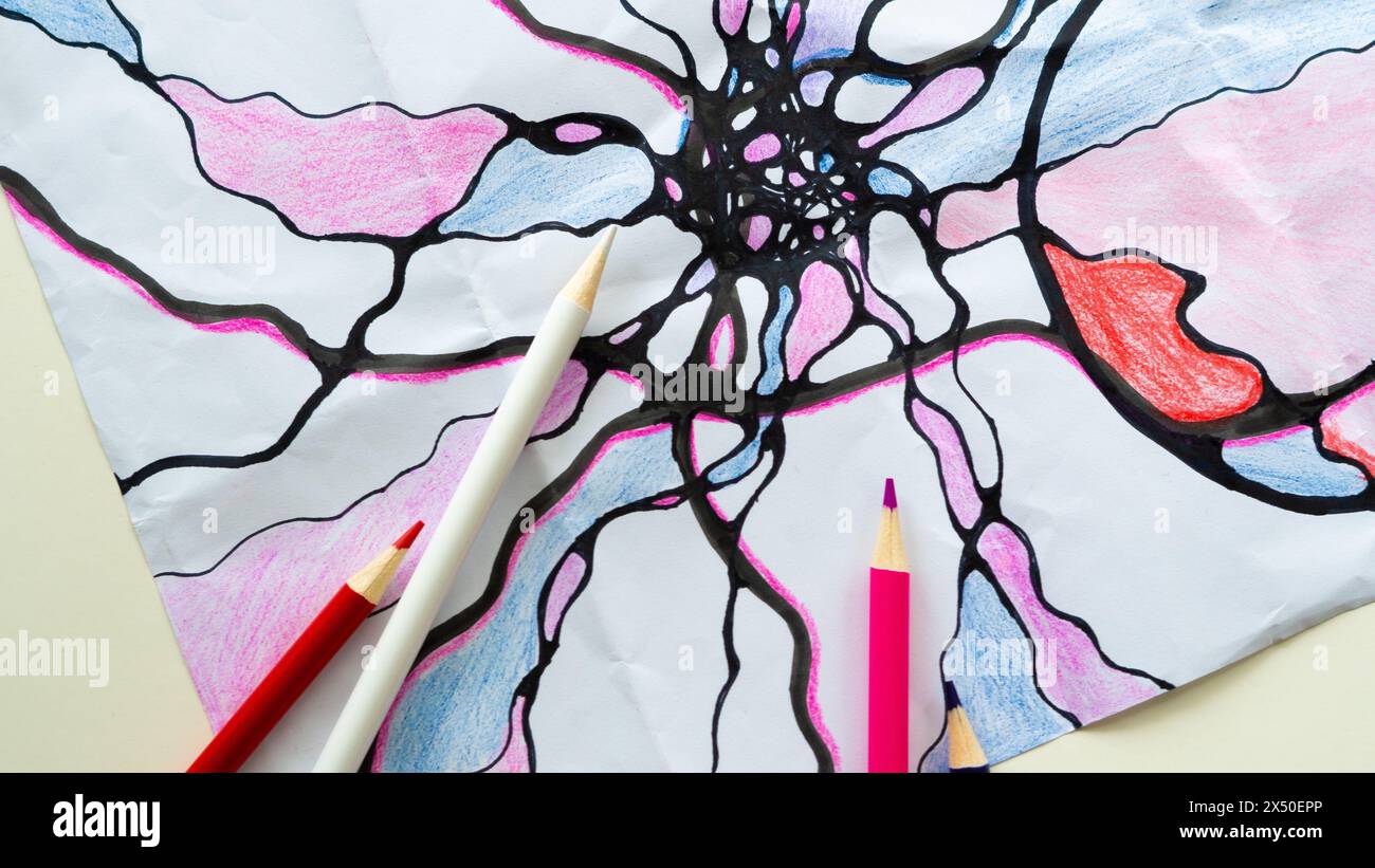 Neurographic art therapy draws intricate patterns, enhancing ...