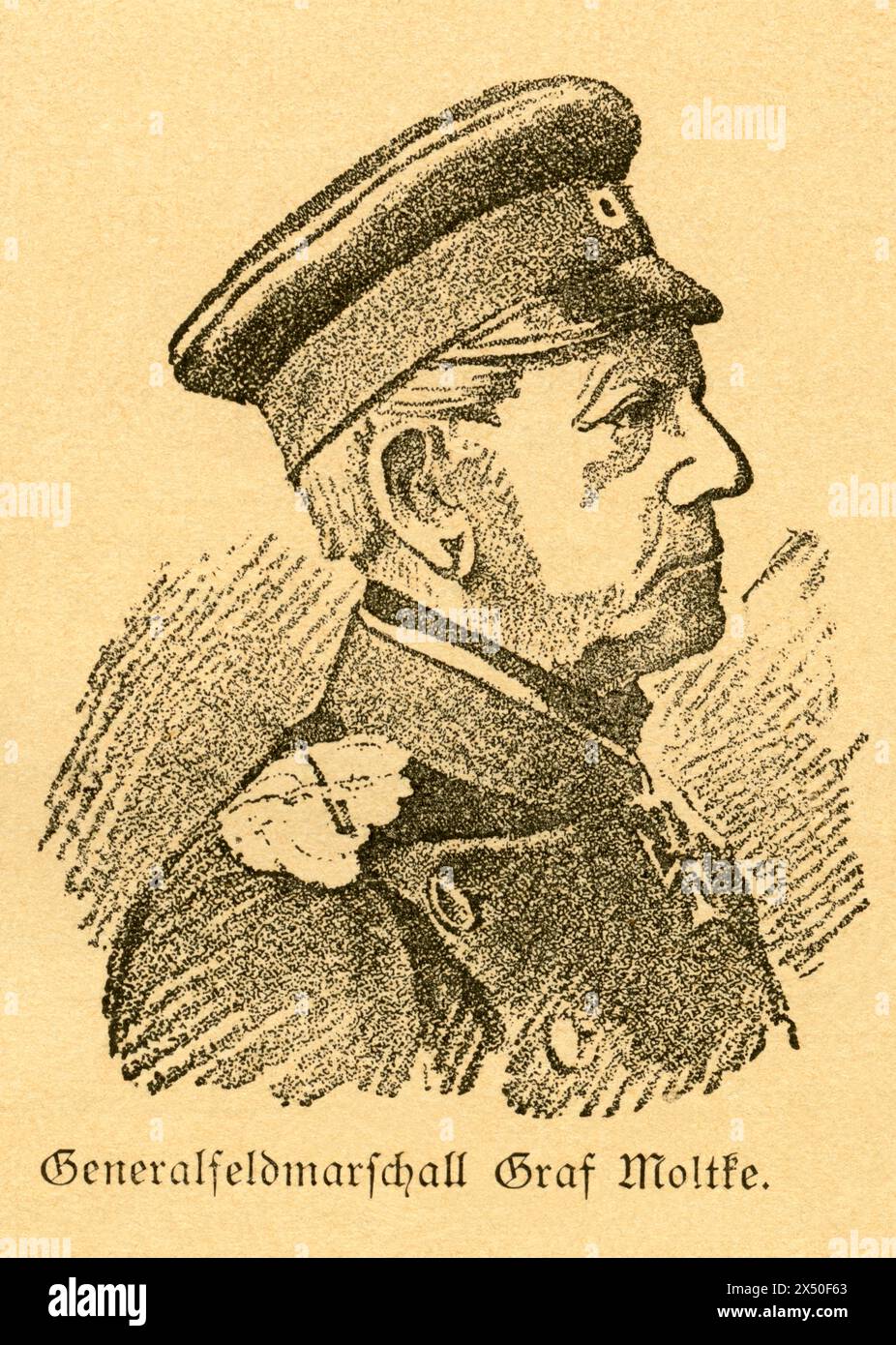 Helmuth von Moltke, Prussian field marshal, portrait, Germany ...