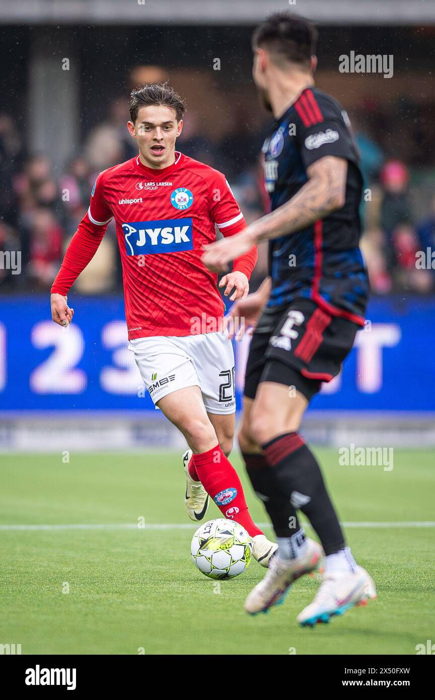 Silkeborg, Denmark. 05th, May 2024. Mads Larsen (20) of Silkeborg IF ...
