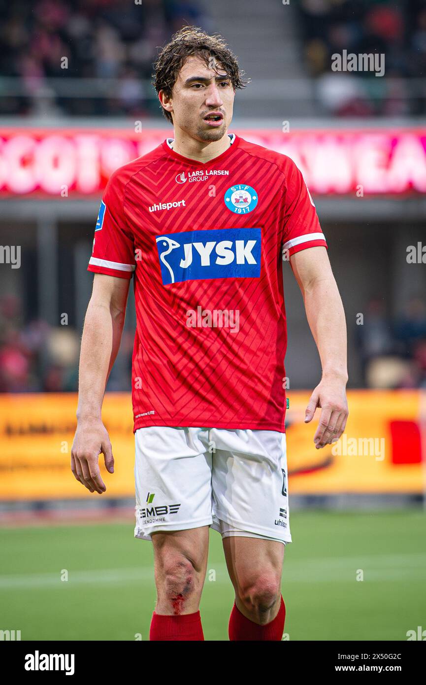 Silkeborg, Denmark. 05th, May 2024. Alexander Lind (9) of Silkeborg IF ...