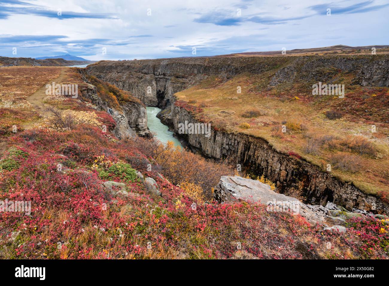 Golden Falls lower gorge, Golden Circle Route, Iceland Stock Photo - Alamy