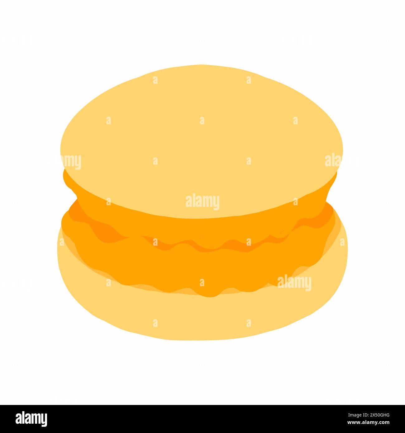 Burger with double chicken cutlets icon in cartoon flat style. Vector ...