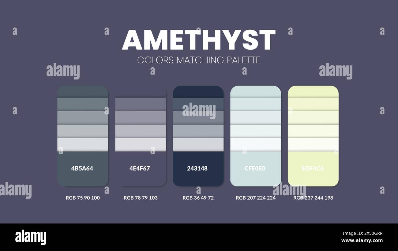 Color palette guide in Amethyst colour theme collections. Color ...