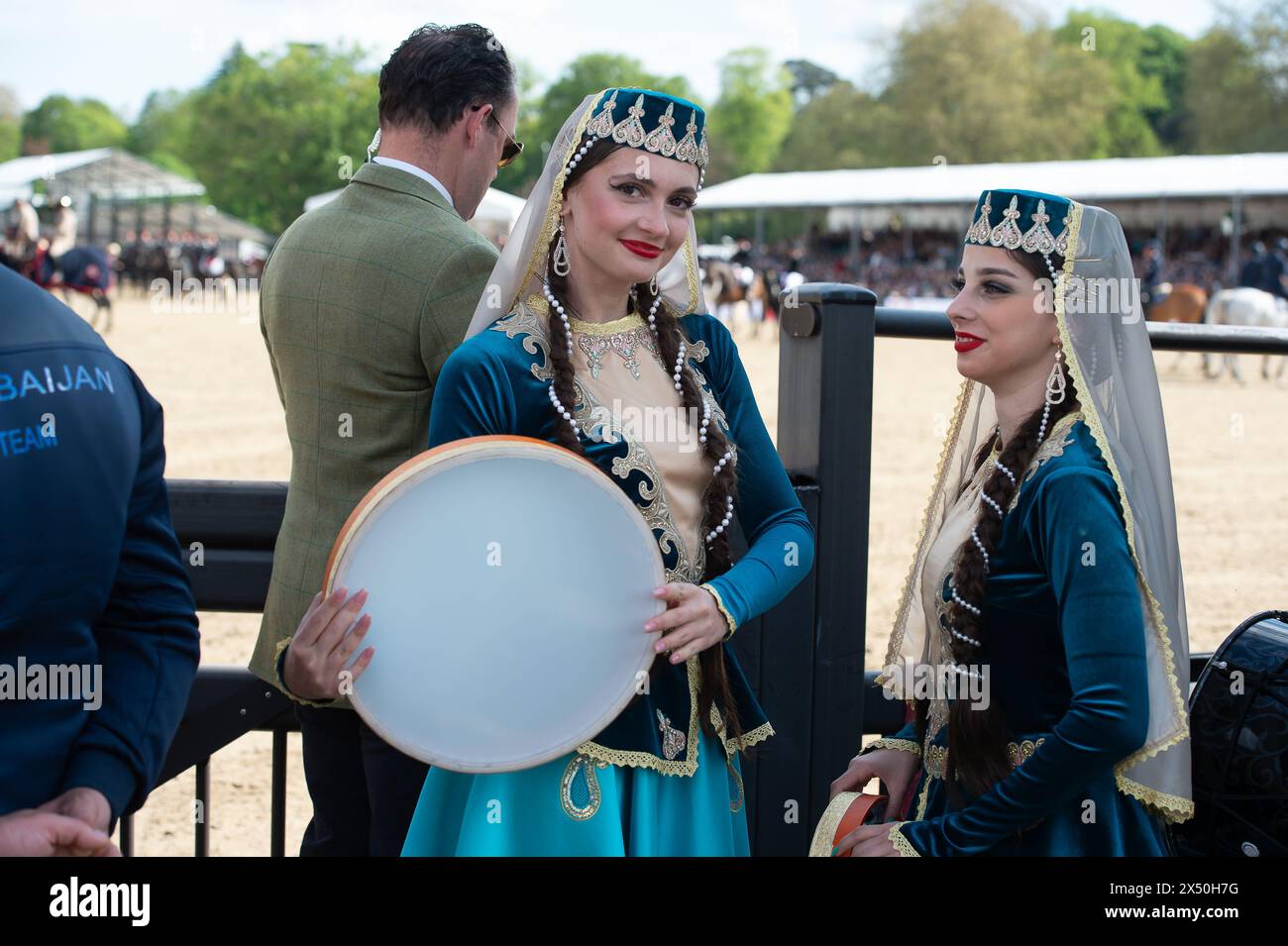 Windsor, Berkshire, UK. 4th May 2024. Performers from the Equestrian Federation of Azerbaijan ...