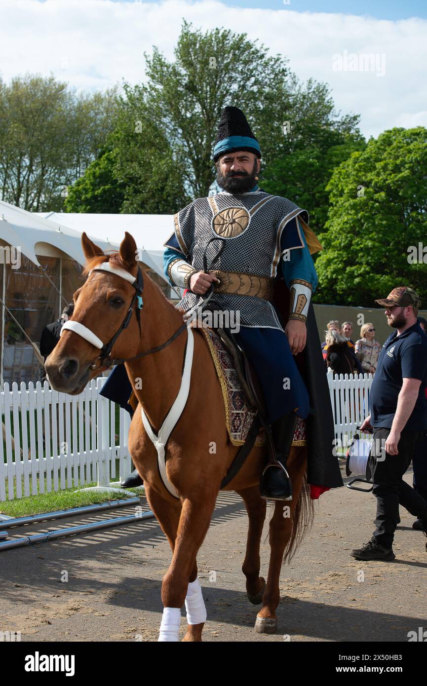 Windsor, Berkshire, UK. 4th May 2024. Performers from the Equestrian Federation of Azerbaijan ...