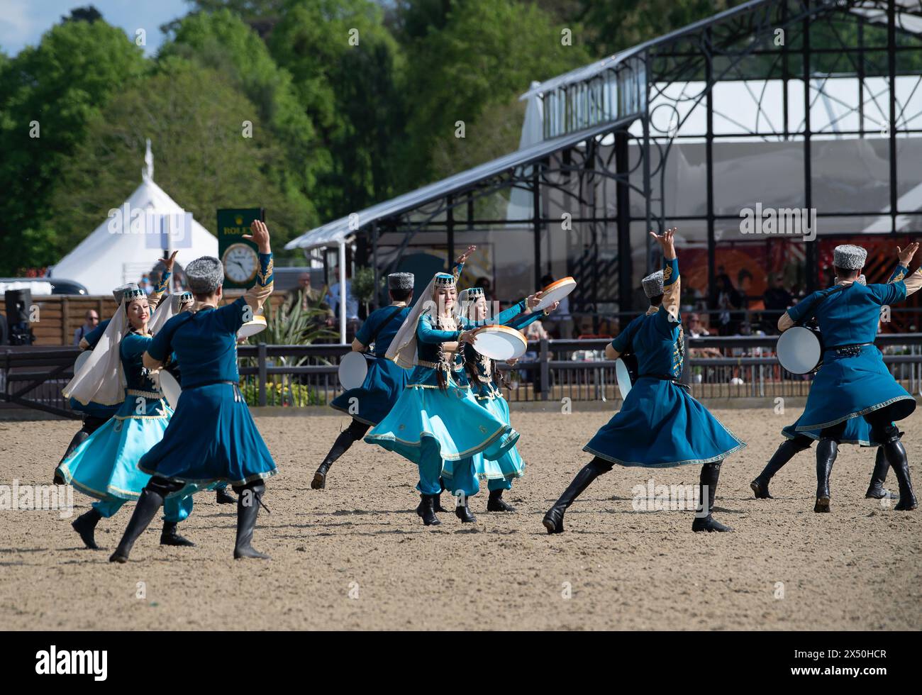 Windsor, Berkshire, UK. 4th May 2024. Performers from the Equestrian Federation of Azerbaijan ...