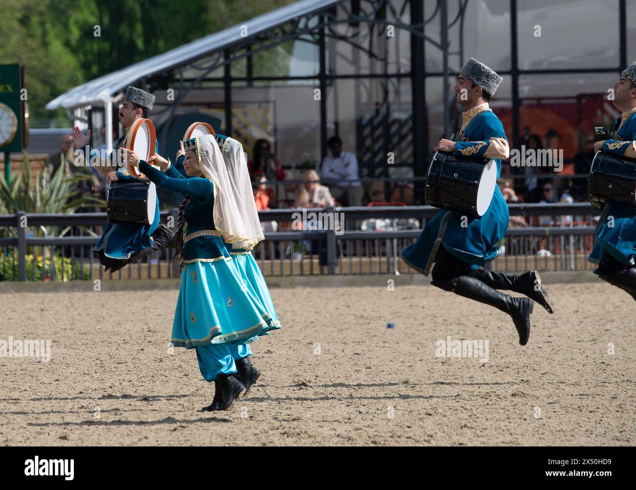 Windsor, Berkshire, UK. 4th May 2024. Performers from the Equestrian Federation of Azerbaijan ...