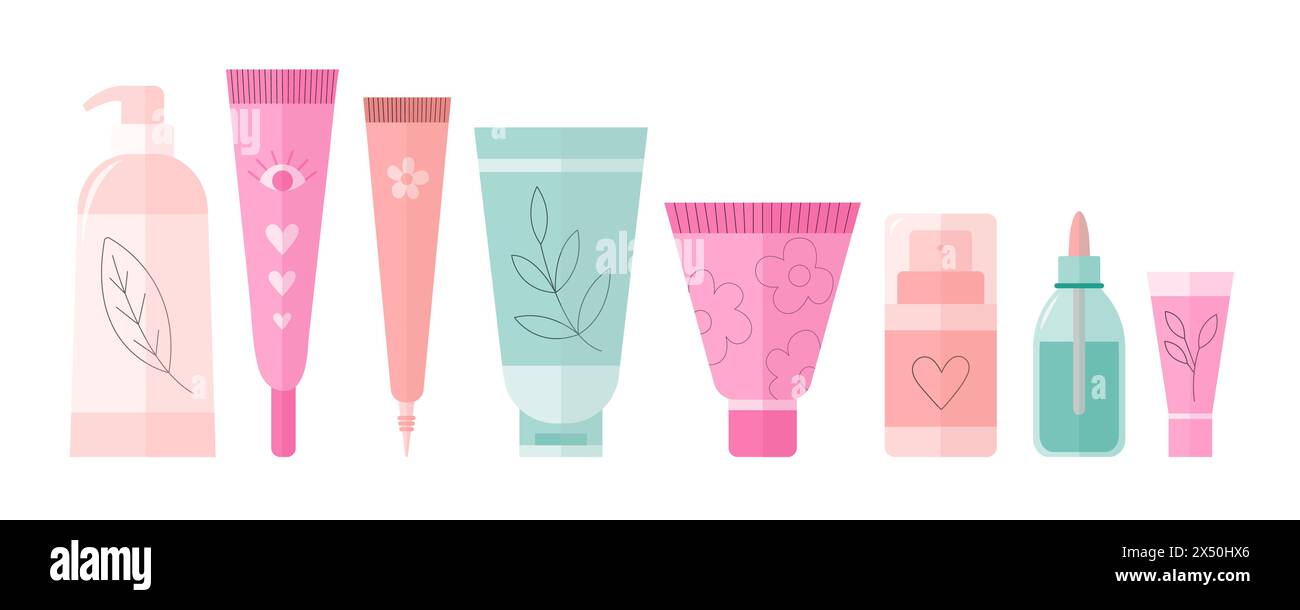 Makeup products Stock Vector Images - Alamy