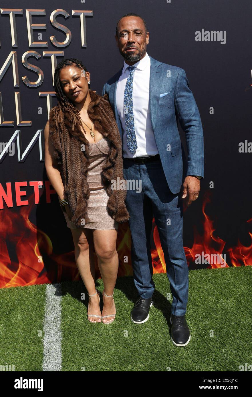INGELWOOD - May 5: Erika Harrison, Rodney Harrison at the Netflix Is A ...