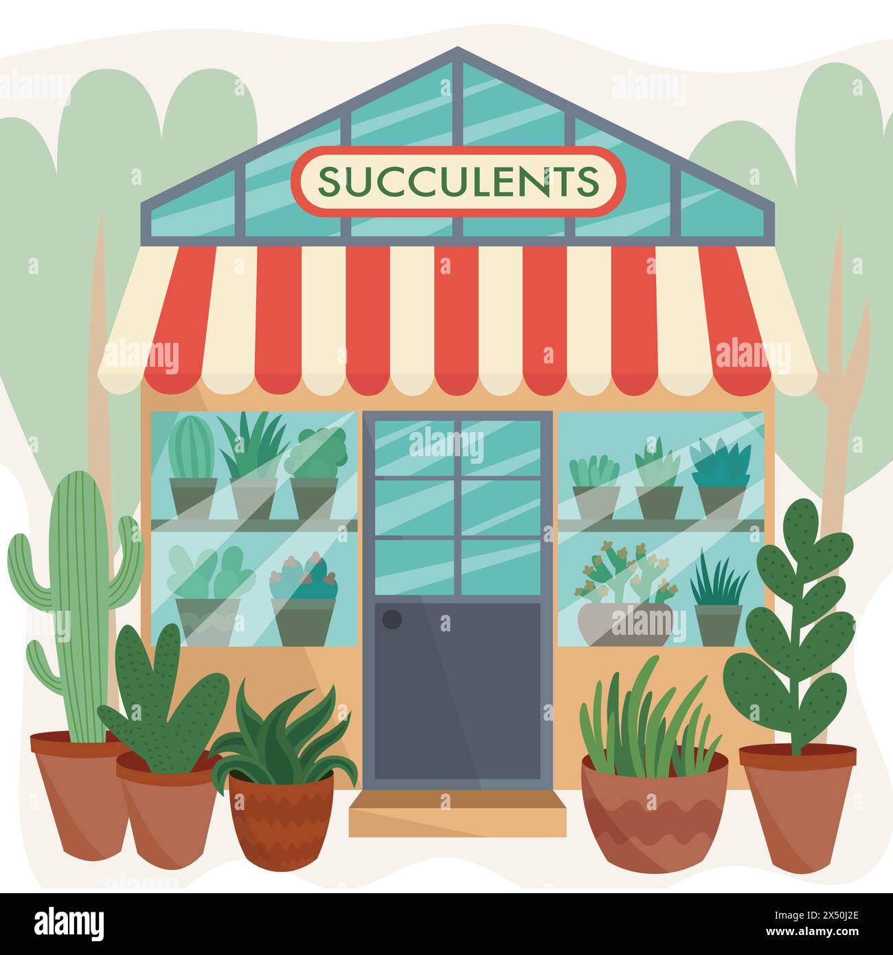 Succulent store Stock Vector Images - Alamy