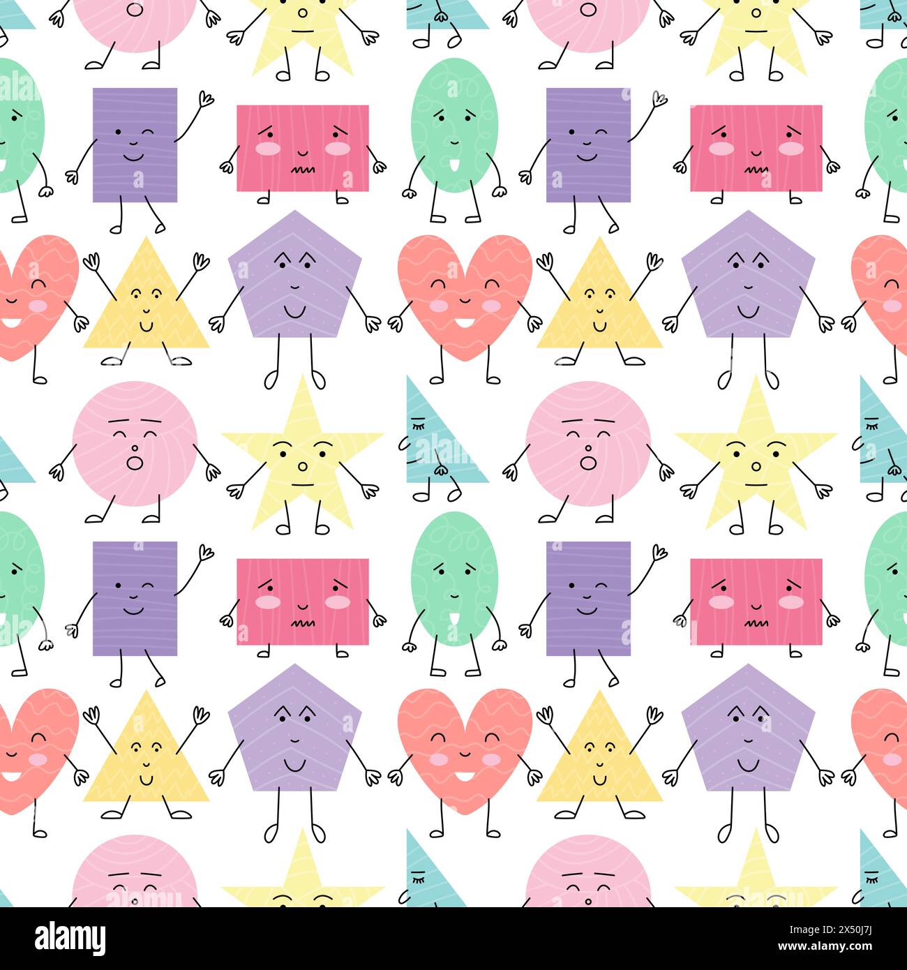 Cute shapes characters Stock Vector Image & Art - Alamy