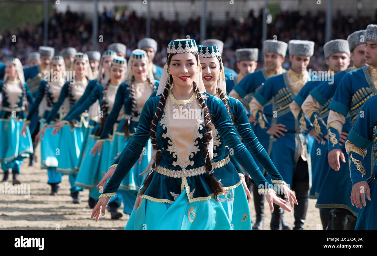 Windsor, Berkshire, UK. 4th May 2024. Performers from the Equestrian Federation of Azerbaijan ...