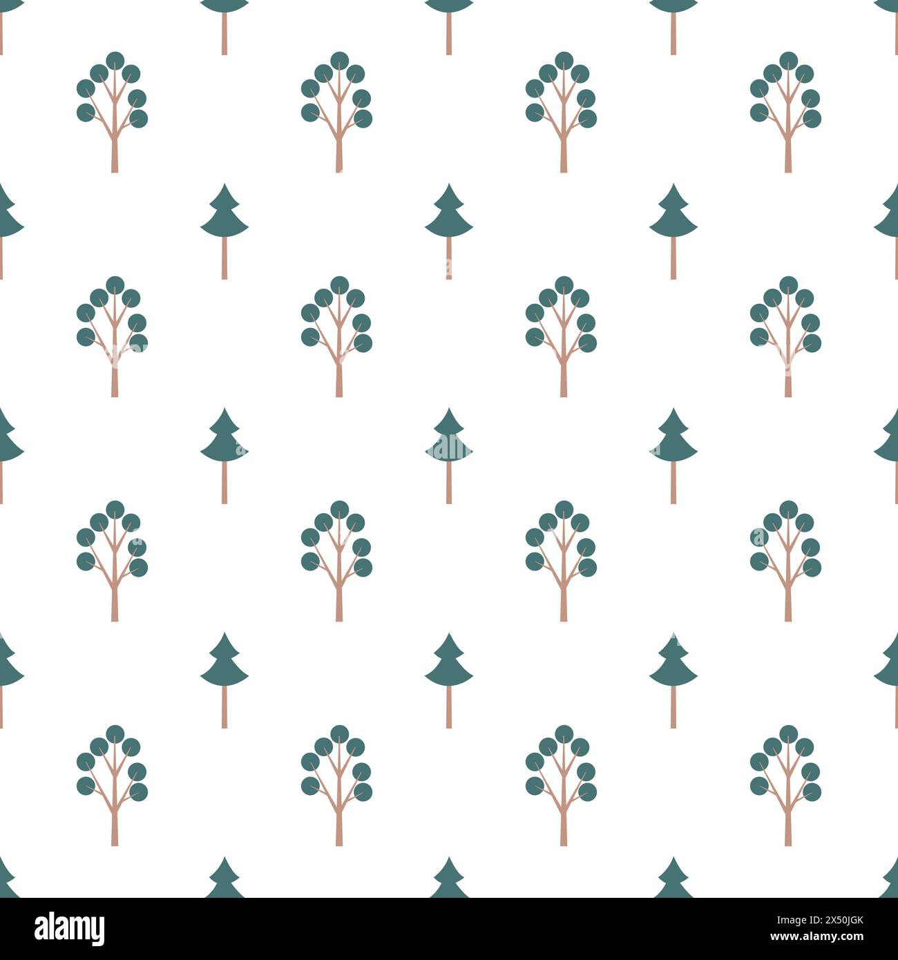 Seamless pattern simple trees Stock Vector Images - Alamy