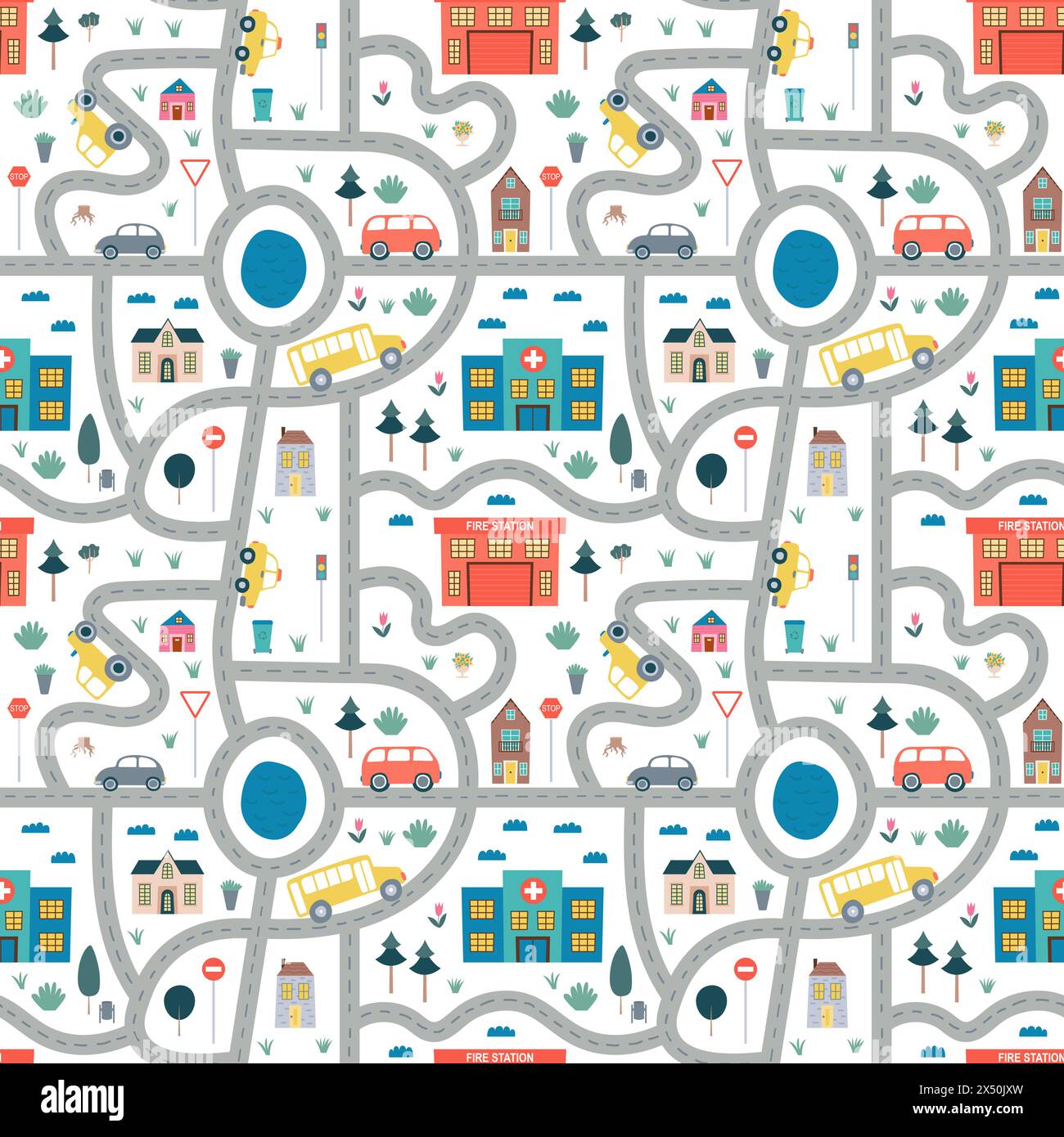 Map of oak river hi-res stock photography and images - Alamy