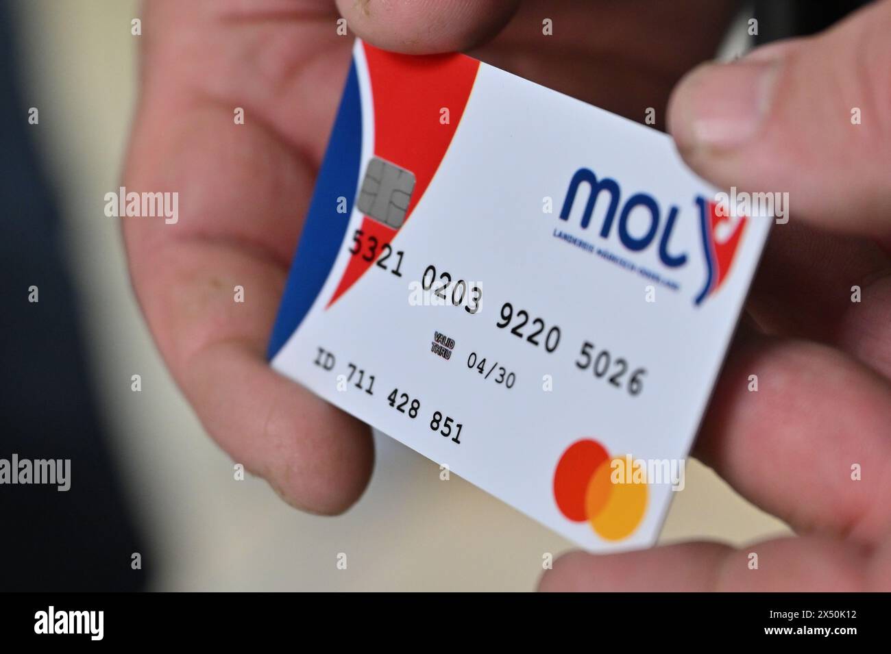 Seelow, Germany. 06th May, 2024. A payment card for asylum seekers is ...