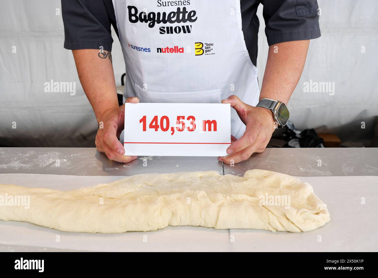 French bakers established a new world record with a baguette of 140,53 ...