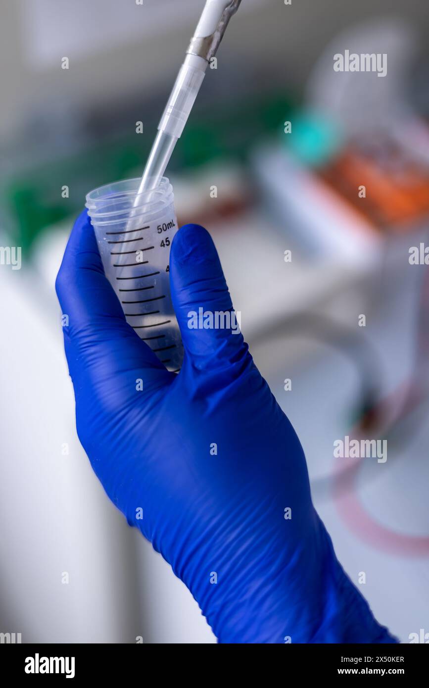 taking samples in the laboratory Stock Photo - Alamy