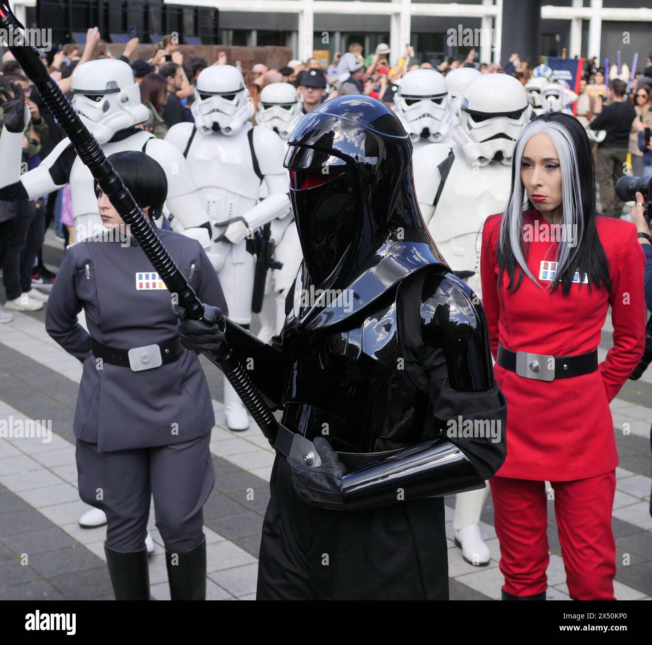Star Wars characters during the annual fan gathering in Milan, Lombardy ...