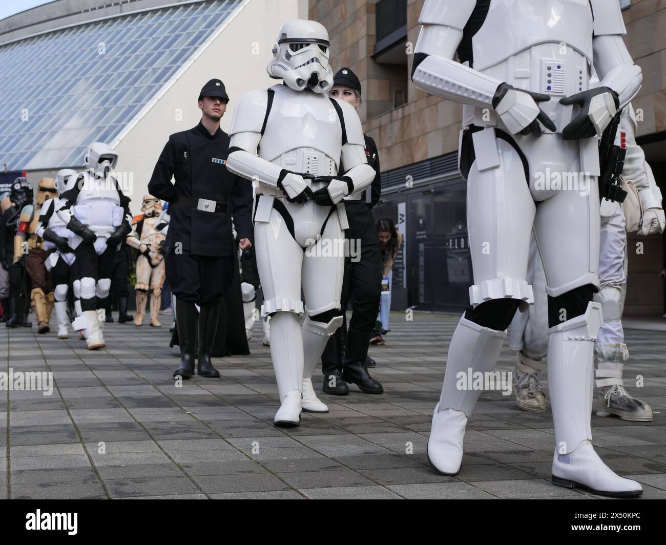Star Wars characters during the annual fan gathering in Milan, Lombardy ...