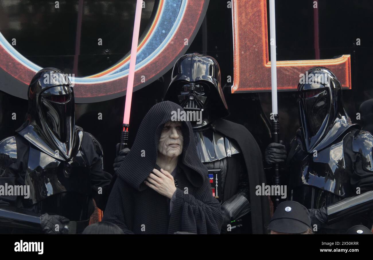 Star Wars characters during the annual fan gathering in Milan, Lombardy ...