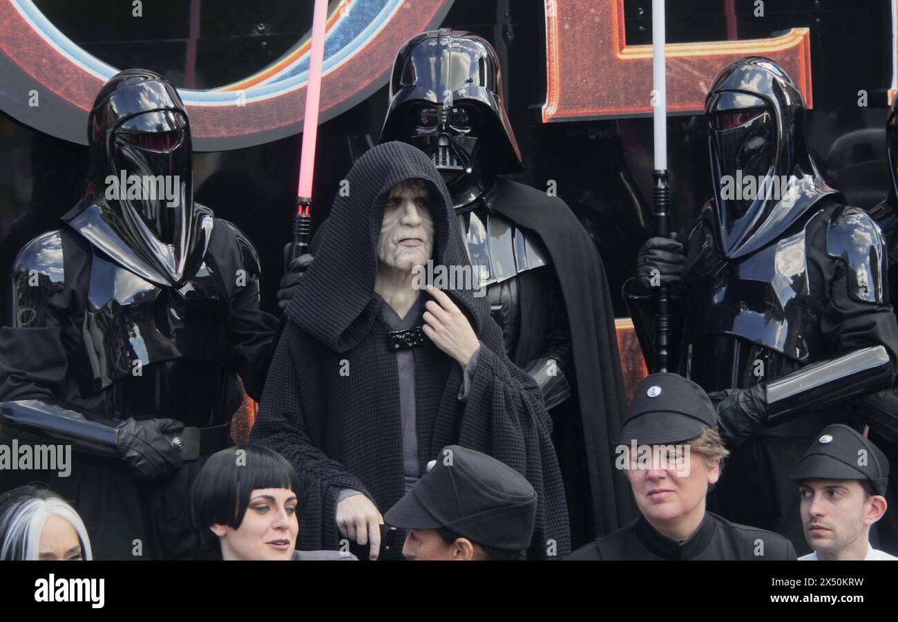 Star Wars characters during the annual fan gathering in Milan, Lombardy ...