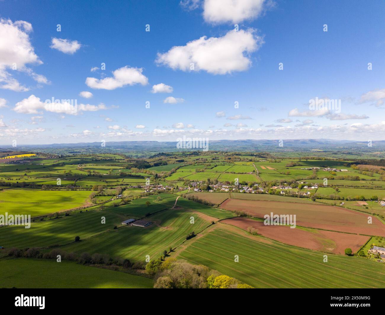 Trellech village and area, Wales Stock Photo - Alamy