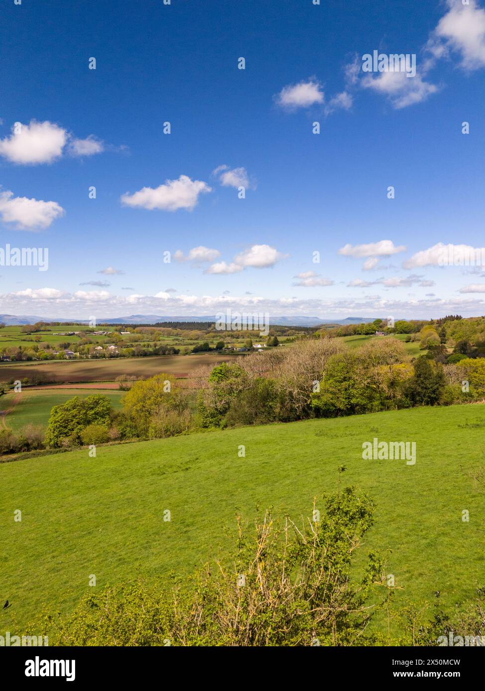 Trellech village and area, Wales Stock Photo - Alamy