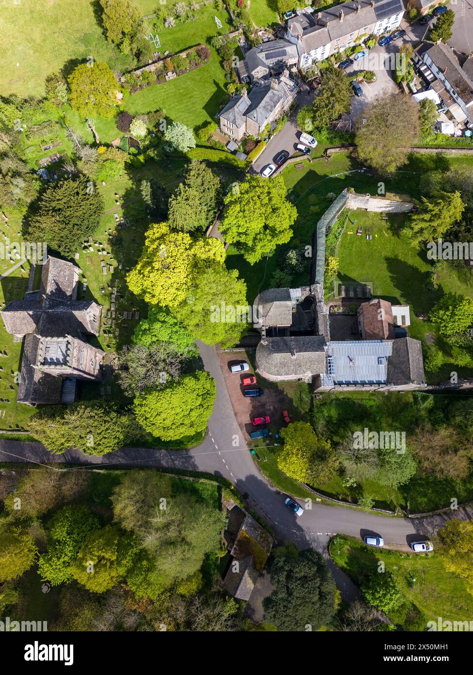 St Mary the Virgin church, and the Castle, St Briavels, Forest of Dean ...