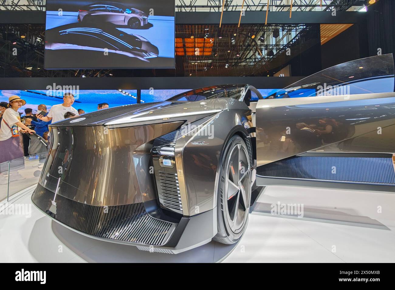 BEIJING, CHINA - MAY 3, 2024 - Visitors look at the Lexus Future Zero-emission Luxury (LF-ZL ...