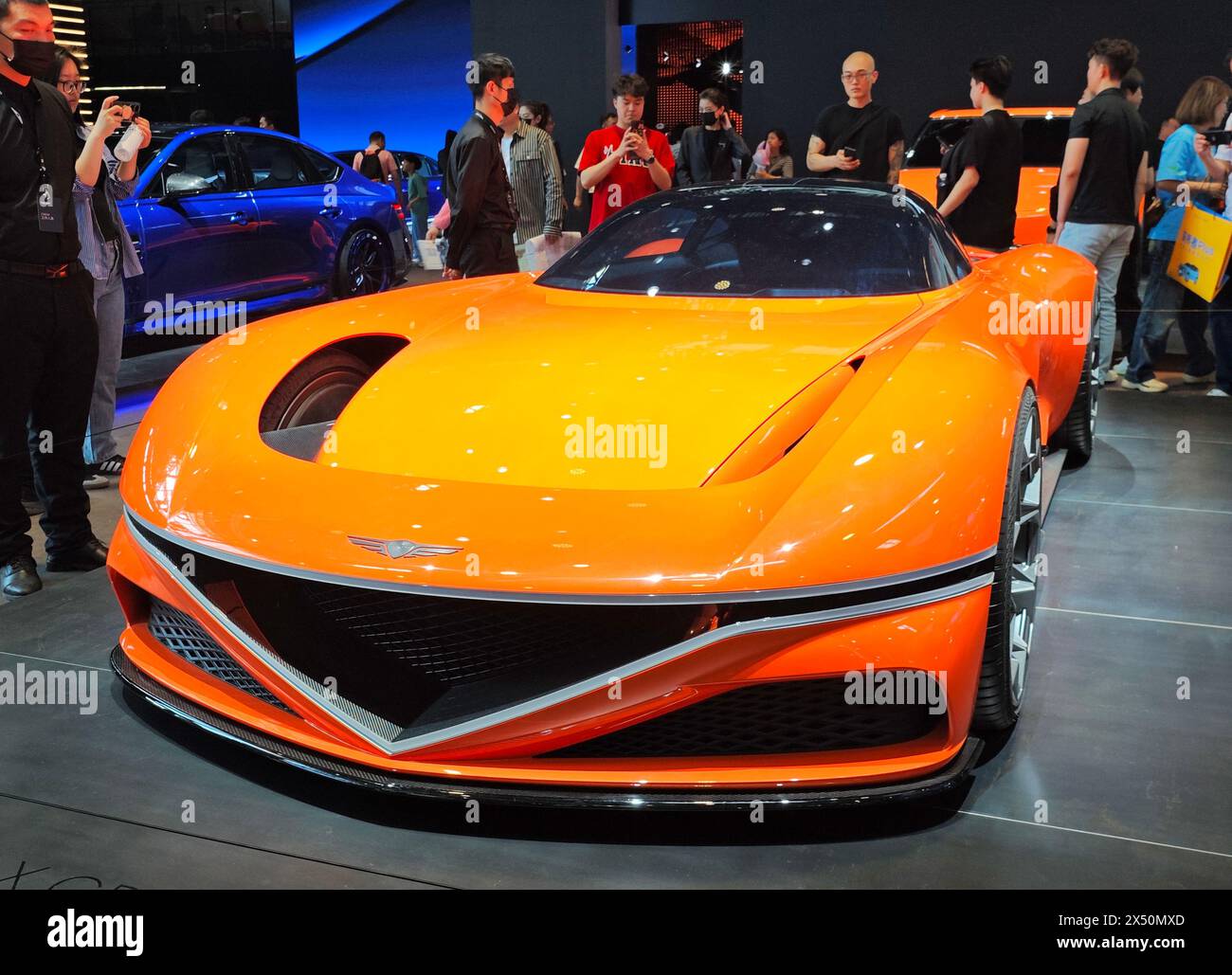 BEIJING, CHINA - MAY 3, 2024 - Visitors look at the Genesis X Gran ...